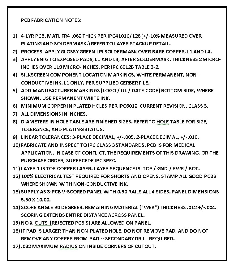 Creating Standard PCB Fabrication Notes
